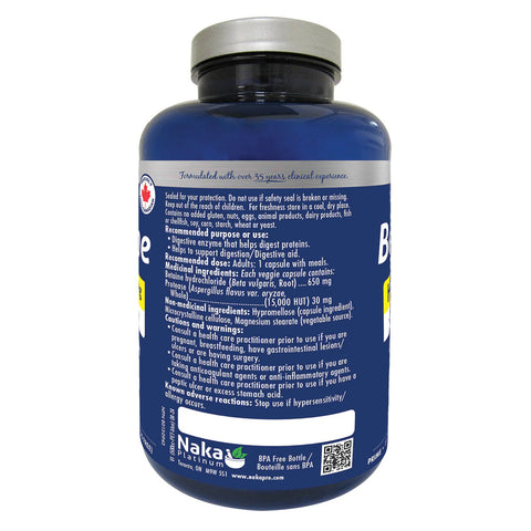 Buy Naka Platinum Betaine HCl Online in Canada | Free Ship $40+ – Erbamin
